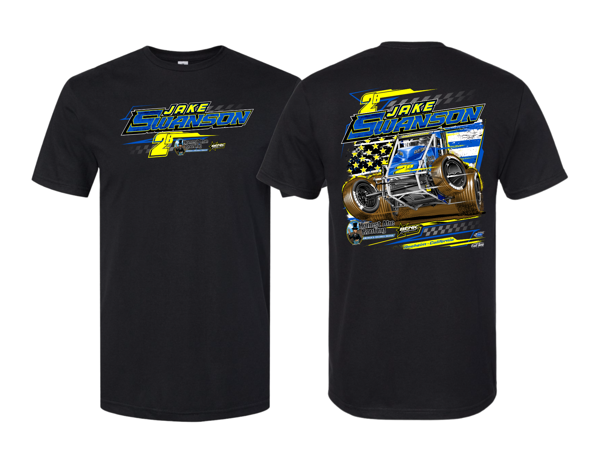 SALE 2B American Flag Tee - Black – Jake Swanson